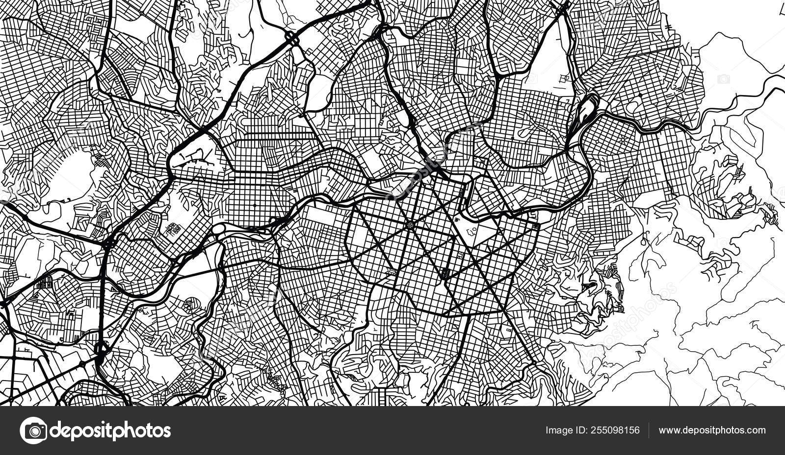 Mapa da cidade de Belo Horizonte, Brasil Vetor de ©InkDropCreative ...