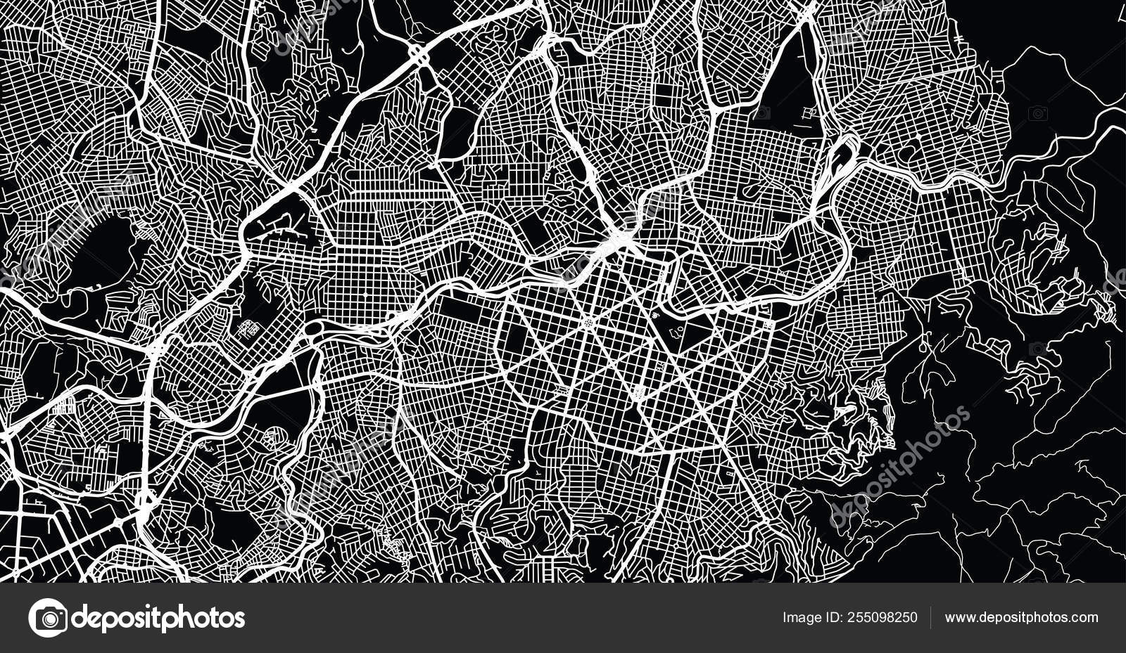 Mapa da cidade de Belo Horizonte, Brasil Vetor de ©InkDropCreative ...