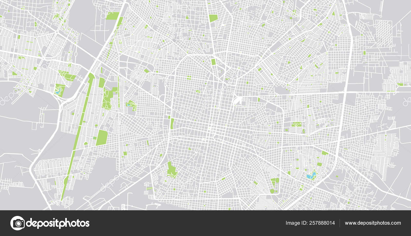 Mapa urbano de Mérida, México Vector de stock #257888014 de ...