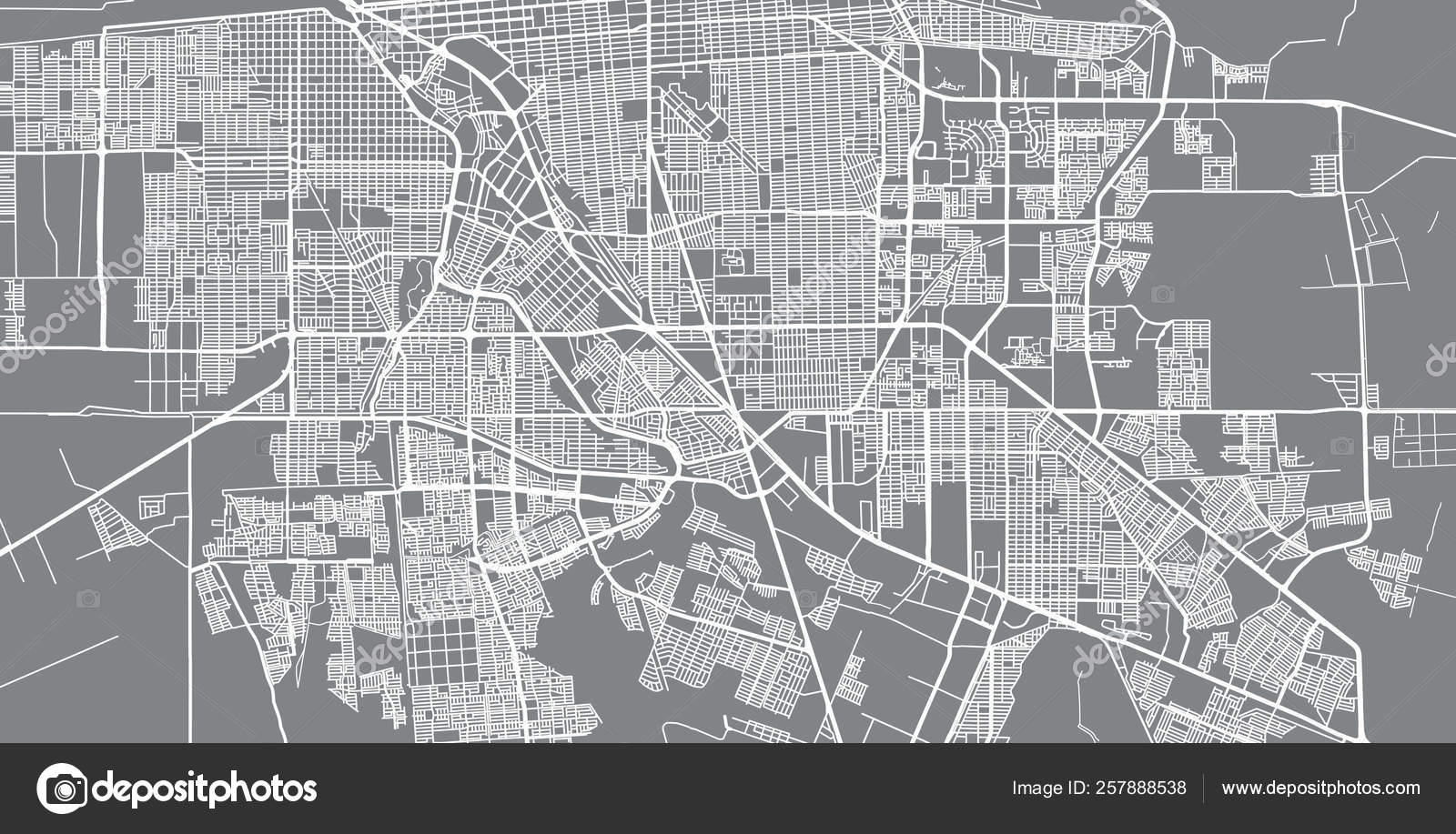 Mapa urbano de Mexicali, México Vector de stock por ©InkDropCreative ...