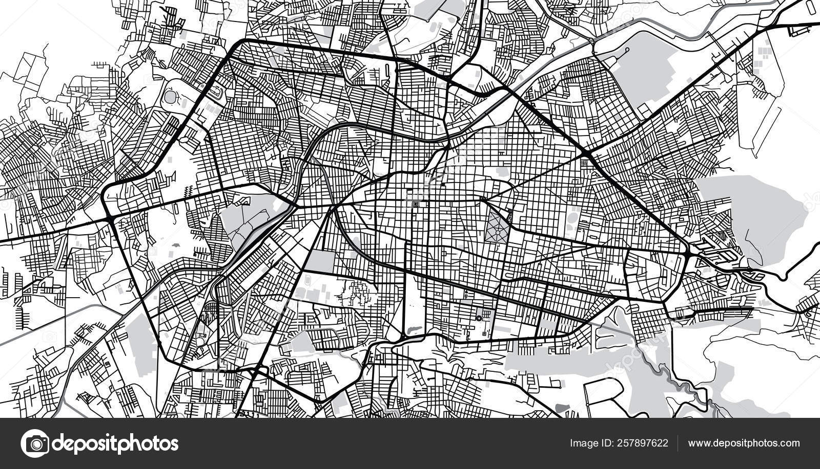 Mapa urbano de Morelia, México Vector de stock #257897622 de ...