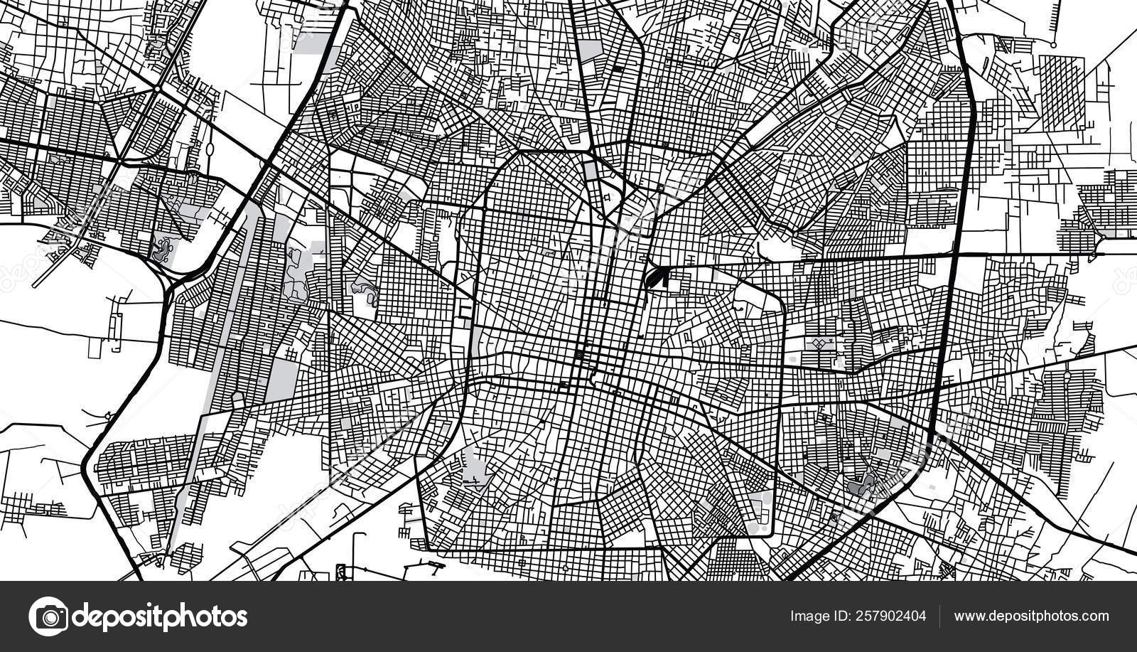 Mapa urbano de Mérida, México Vector de Stock de ©InkDropCreative 257902404