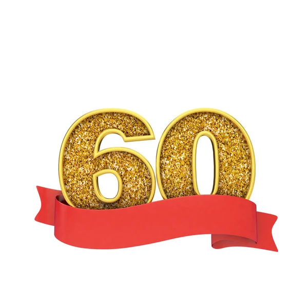 Number 60 emoji birthday party celebration. 3D Render — Stock Photo ...