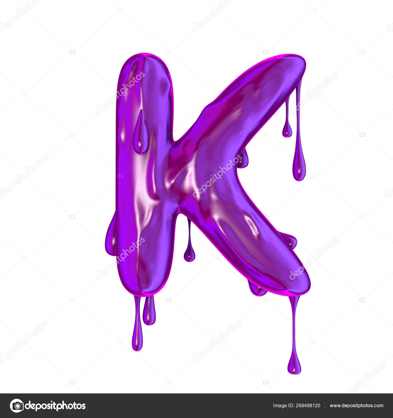 The Letter K In Purple