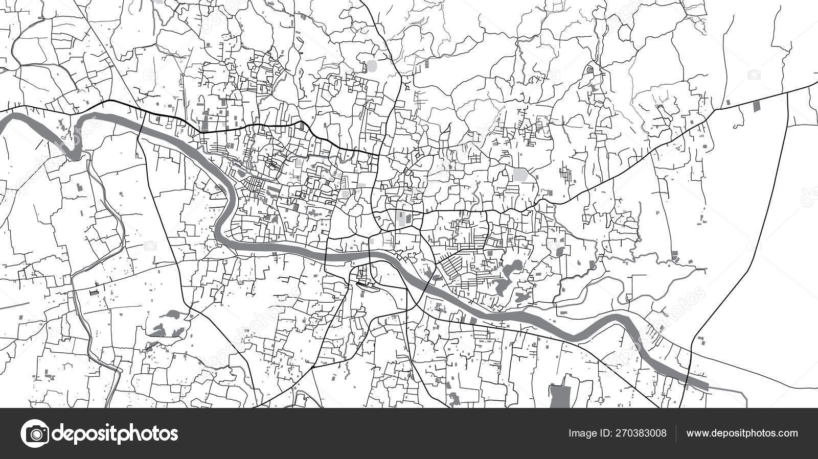 Urban vector city map of Sylhet, Bangladesh Stock Vector Image by ...