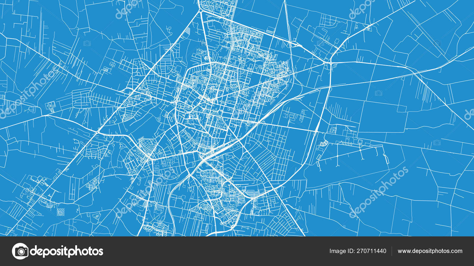 Urban vector city map of Radom, Poland Stock Vector by ©InkDropCreative ...