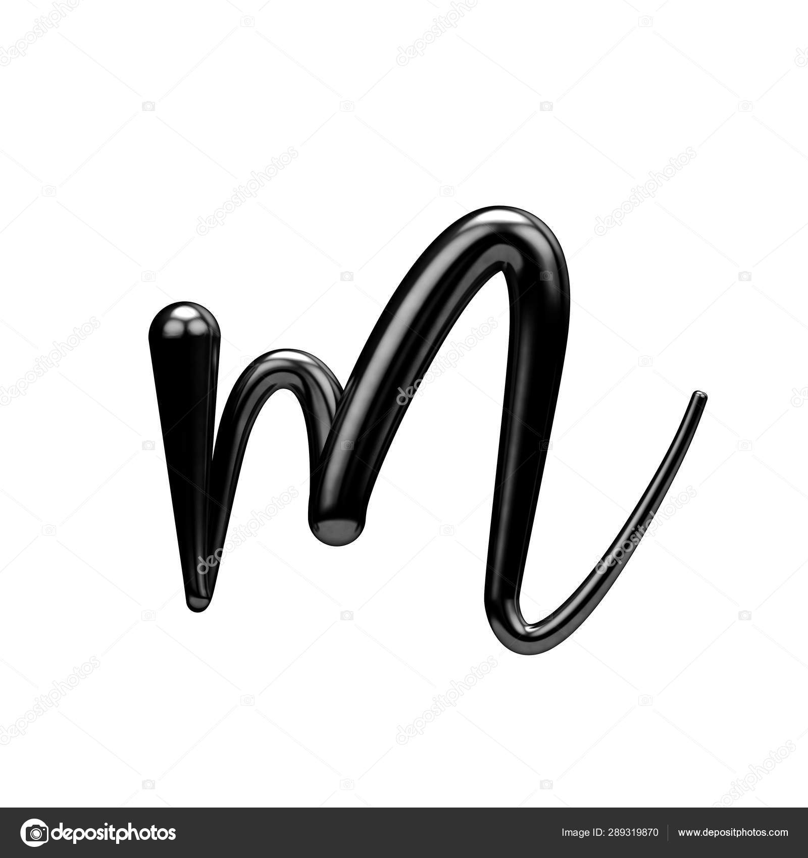 The Letter M In Calligraphy