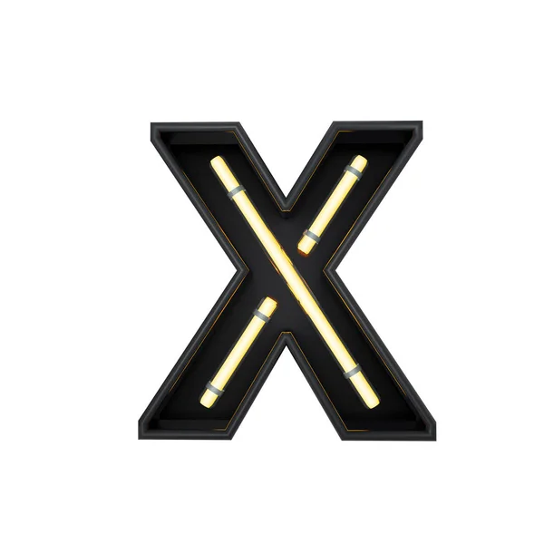 White Neon Style Light Letter Glowing Neon Capital Letter Rendering ...