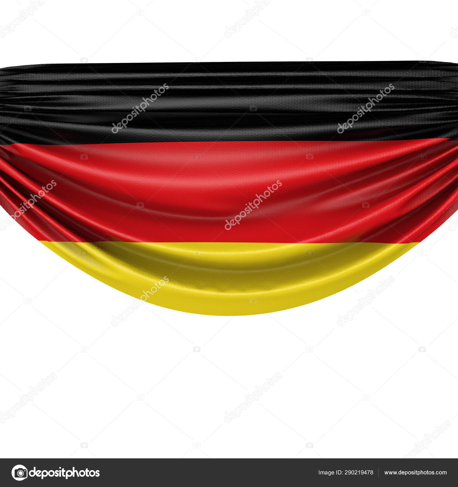 Germany national flag hanging fabric banner. 3D Rendering — Stock Photo ...
