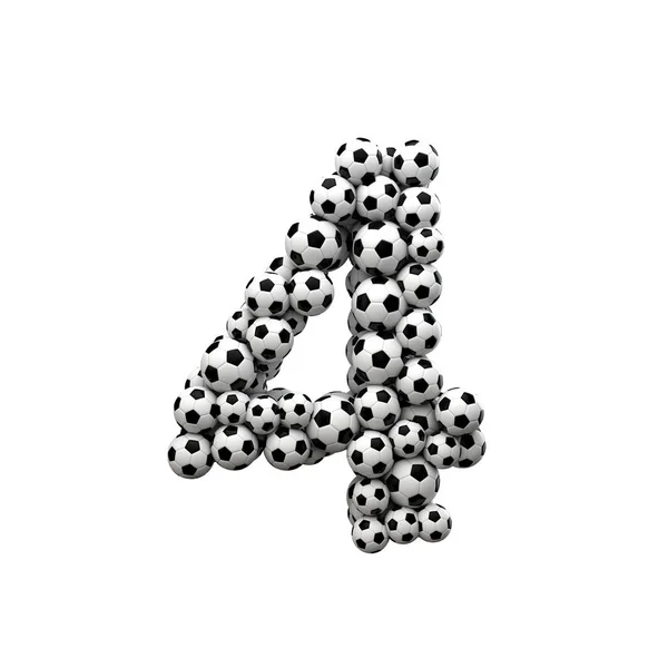Capital letter X font made from a collection of soccer balls. 3D Stock ...