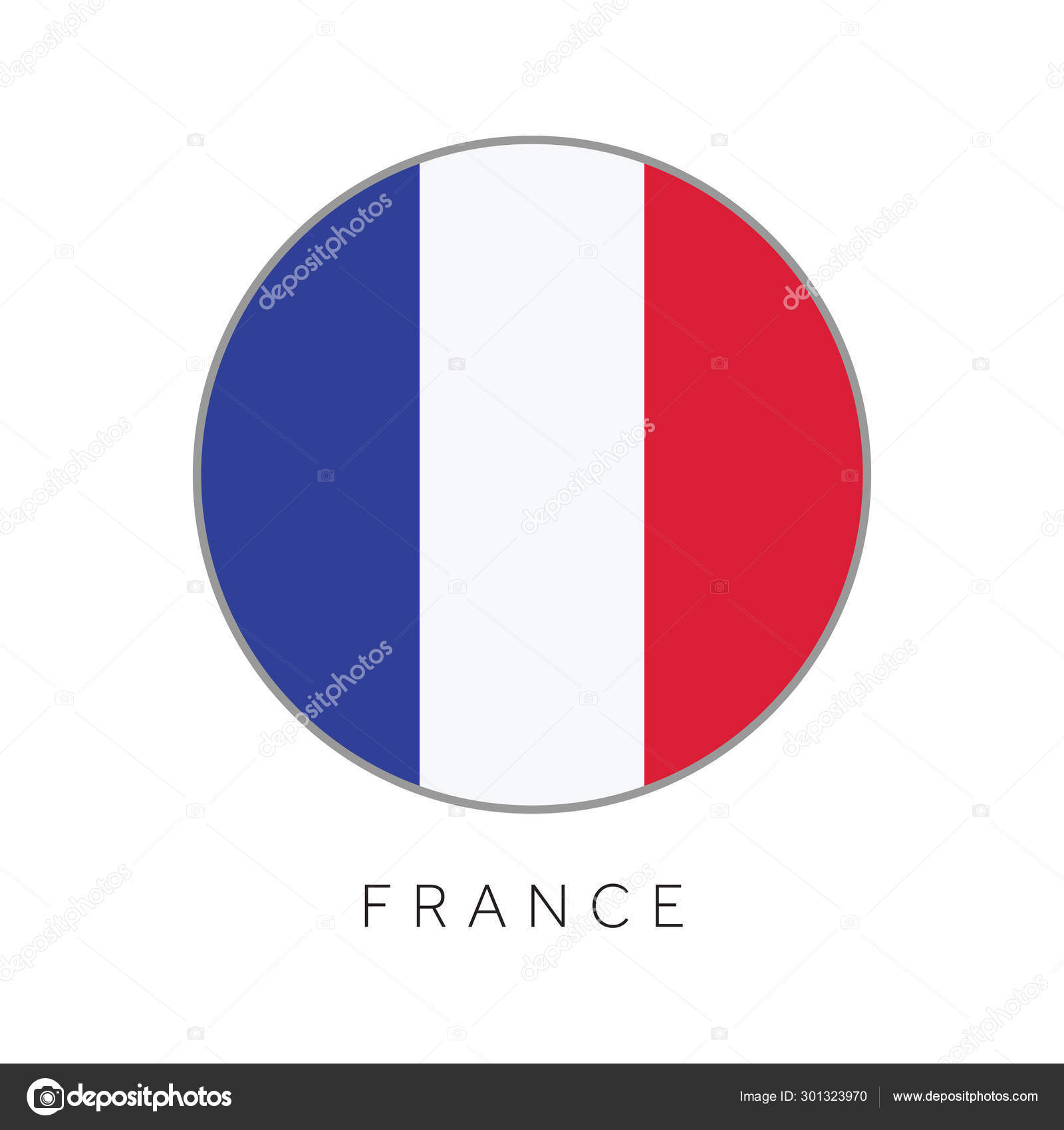 France flag round circle vector icon Stock Vector by ©InkDropCreative ...
