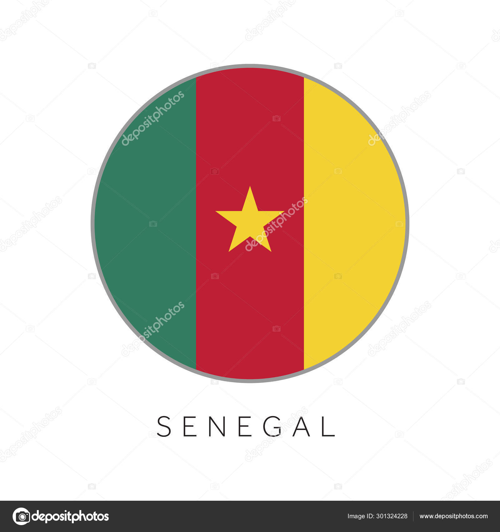 Senegal flag round circle vector icon Stock Vector by ©InkDropCreative ...