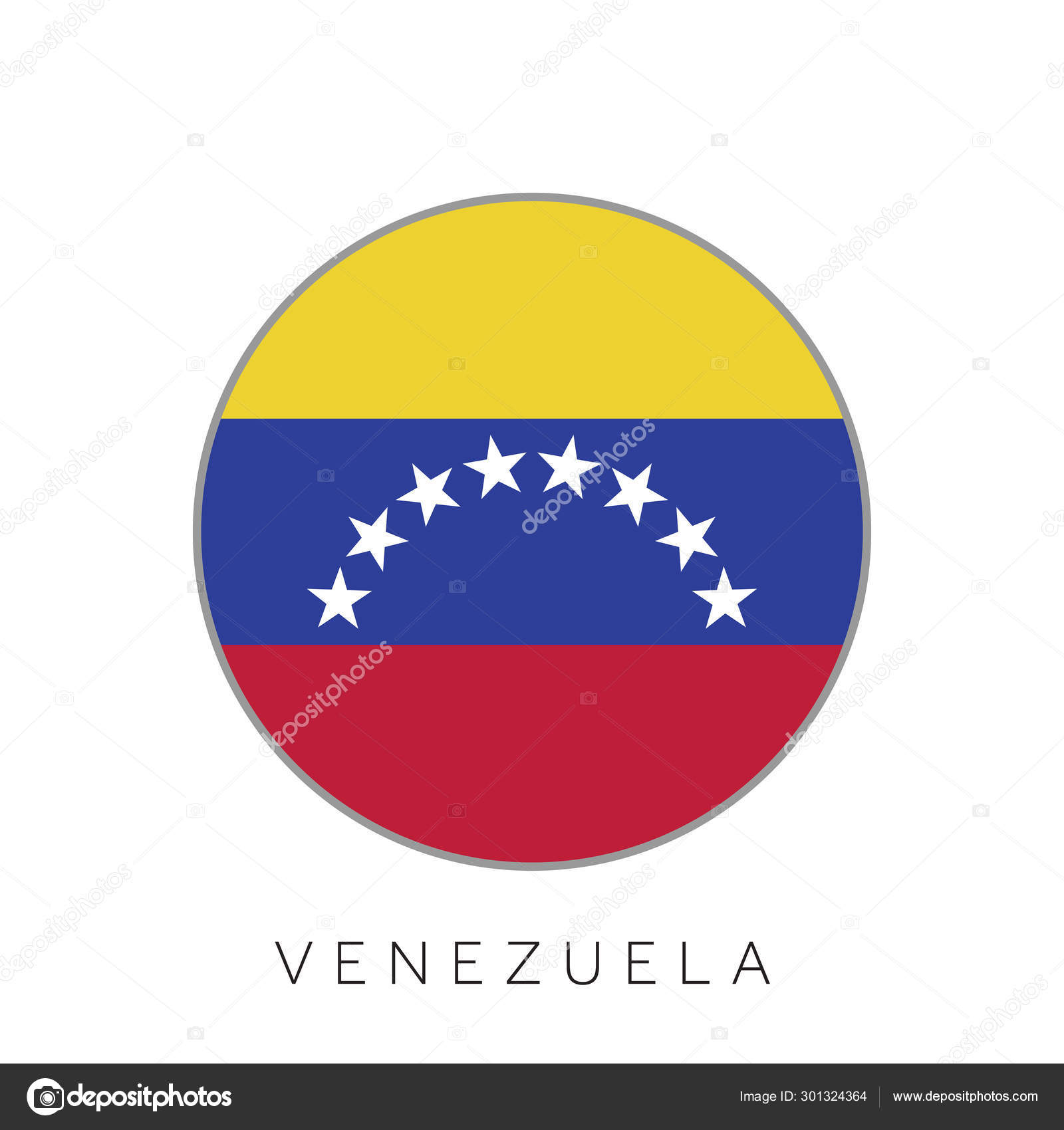 Venezuela bandera círculo redondo vector icono Vector de Stock de ...