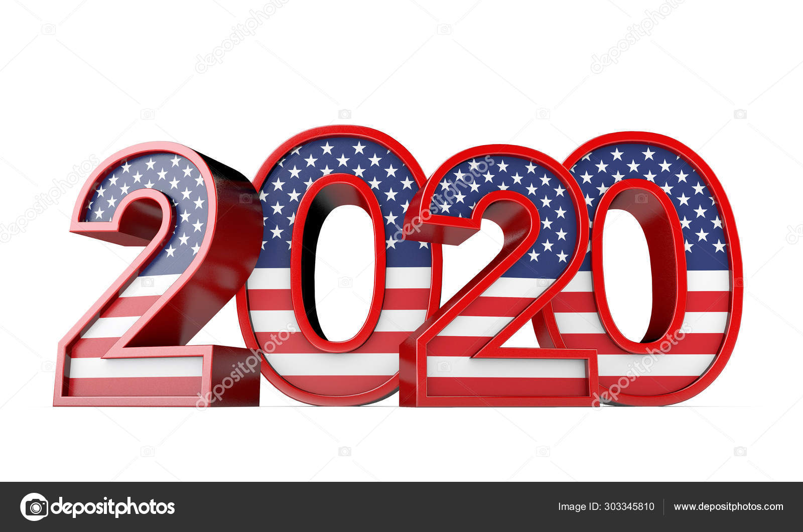 2020 United States of America Presidential Election sign. 3D Rendering ...