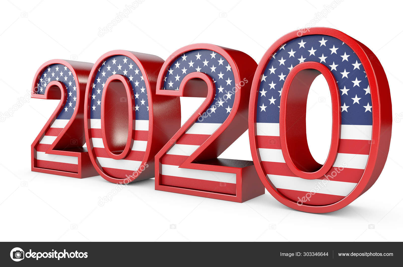 2020 United States of America Presidential Election sign. 3D Rendering ...