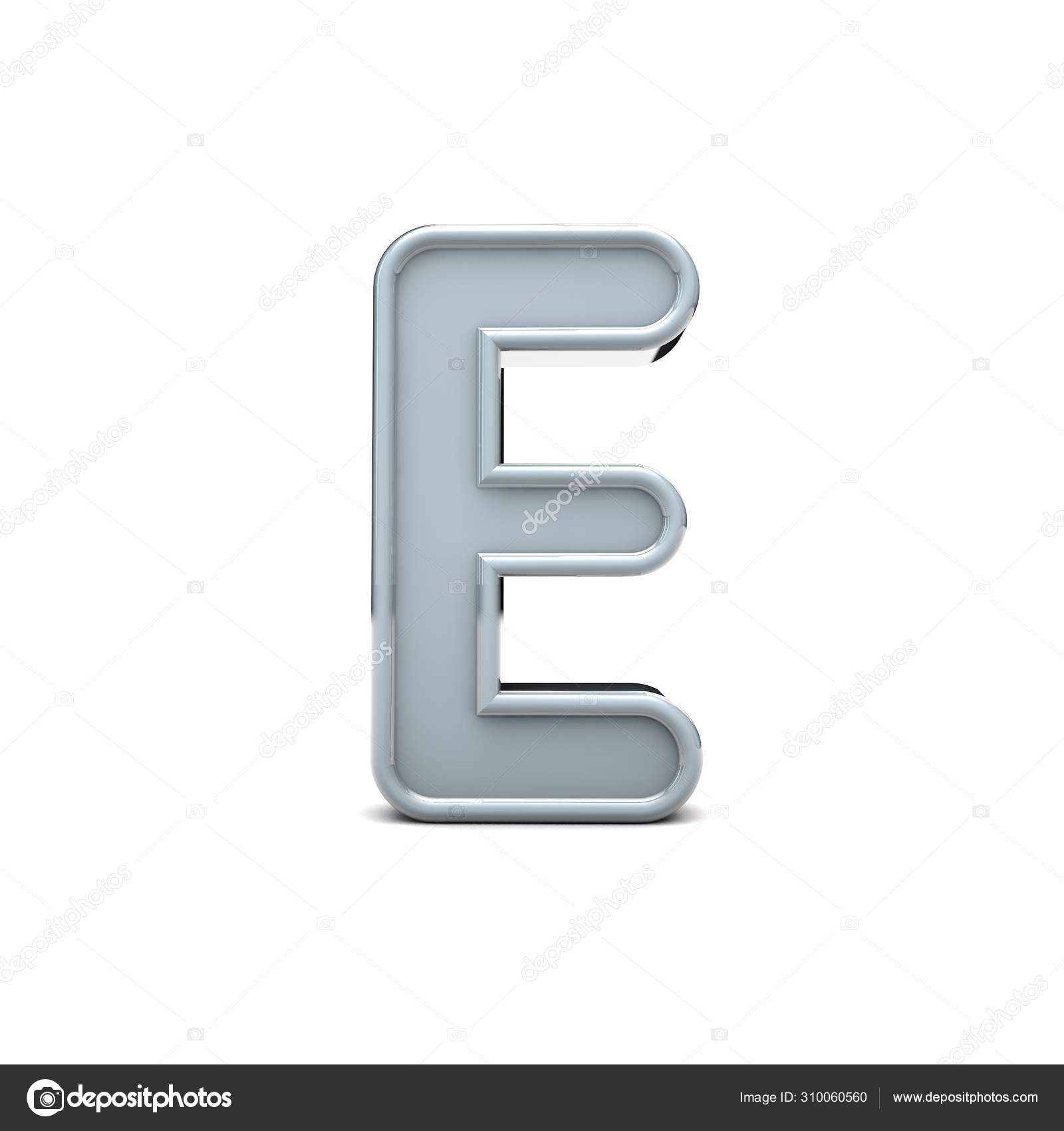 Letra E mayúscula biselada. Renderizado 3D — Foto de stock #310060560 ...