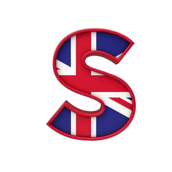 Letter Union Jack Font Great Britain Flag Lettering Renderizado — Foto ...