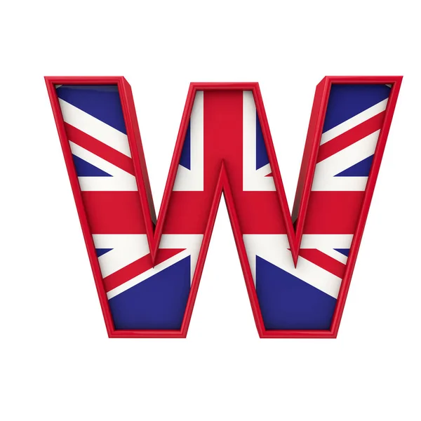 Letter Union Jack Font Great Britain Flag Lettering Renderizado — Foto ...