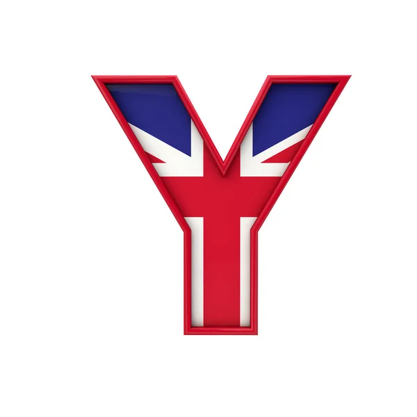 Letter Union Jack Font Great Britain Flag Lettering Renderizado — Foto ...