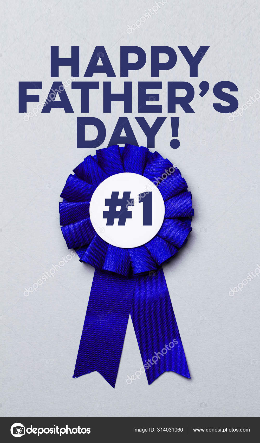 Father's day blue celebration rosette with message — Stock Photo ...