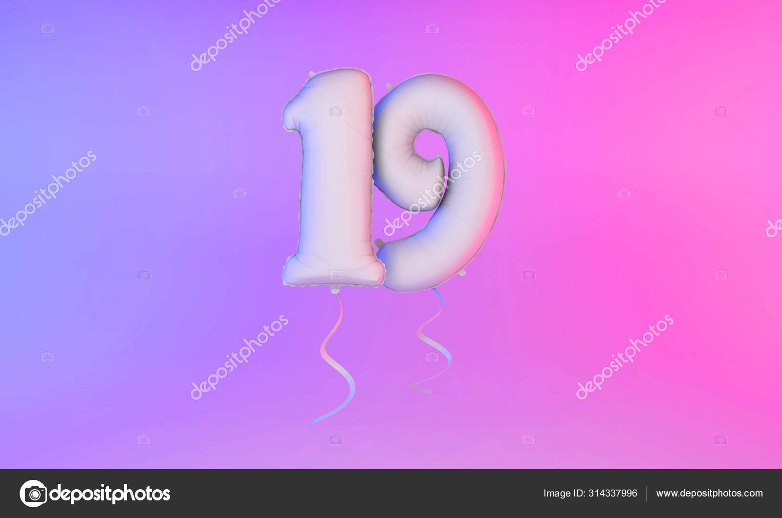 Number 19 Pink