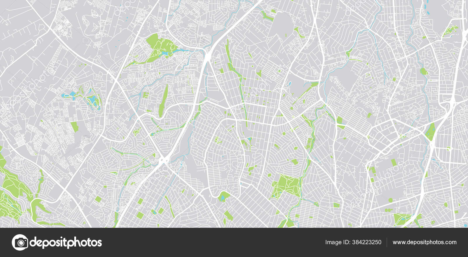 Urban vector city map of Randburg, South Africa. Stock Vector by ...