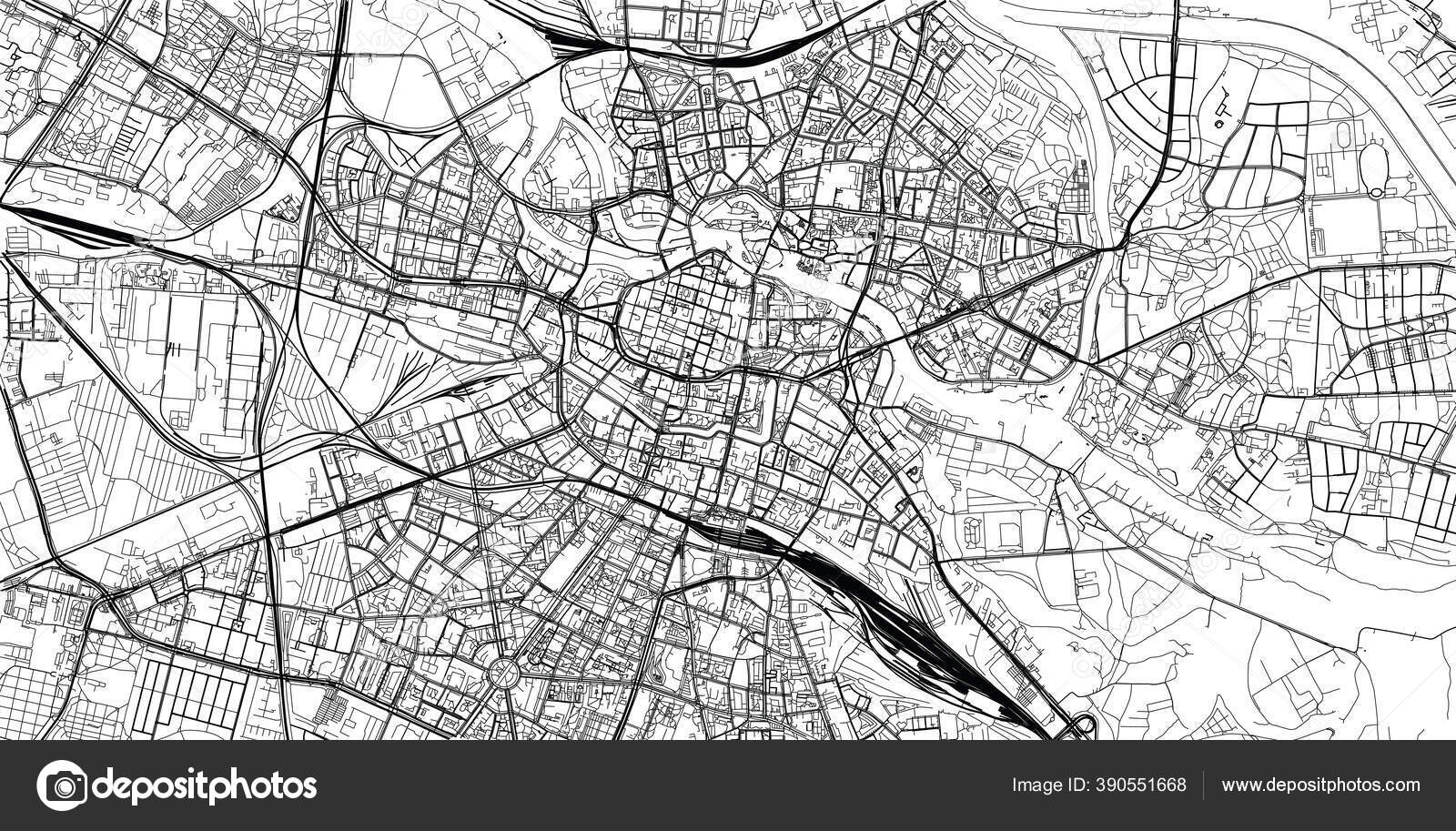 Urban vector city map of Wroclaw, Poland Stock Vector by ...
