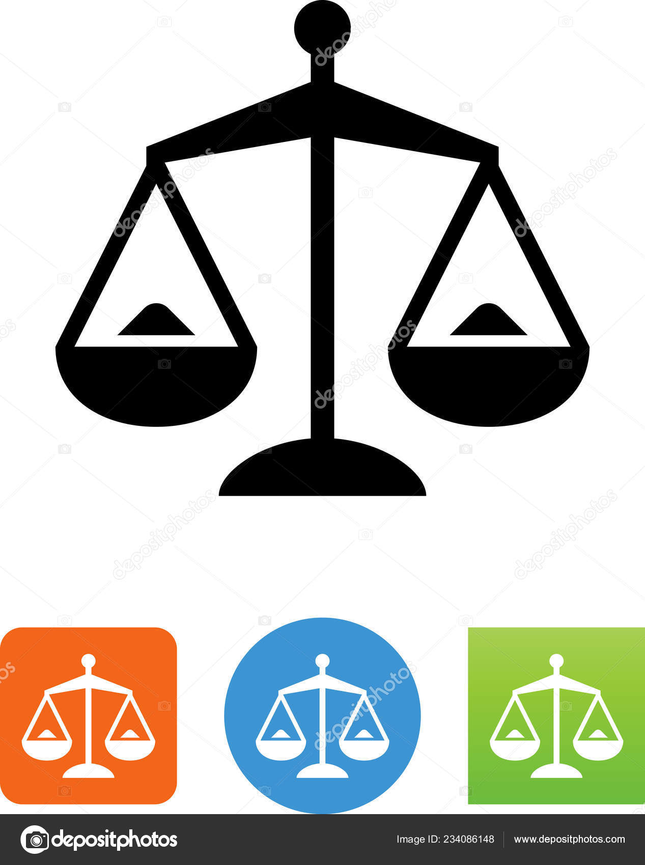 Balanced Scales Vector Icon — Stock Vector © popicon #234086148