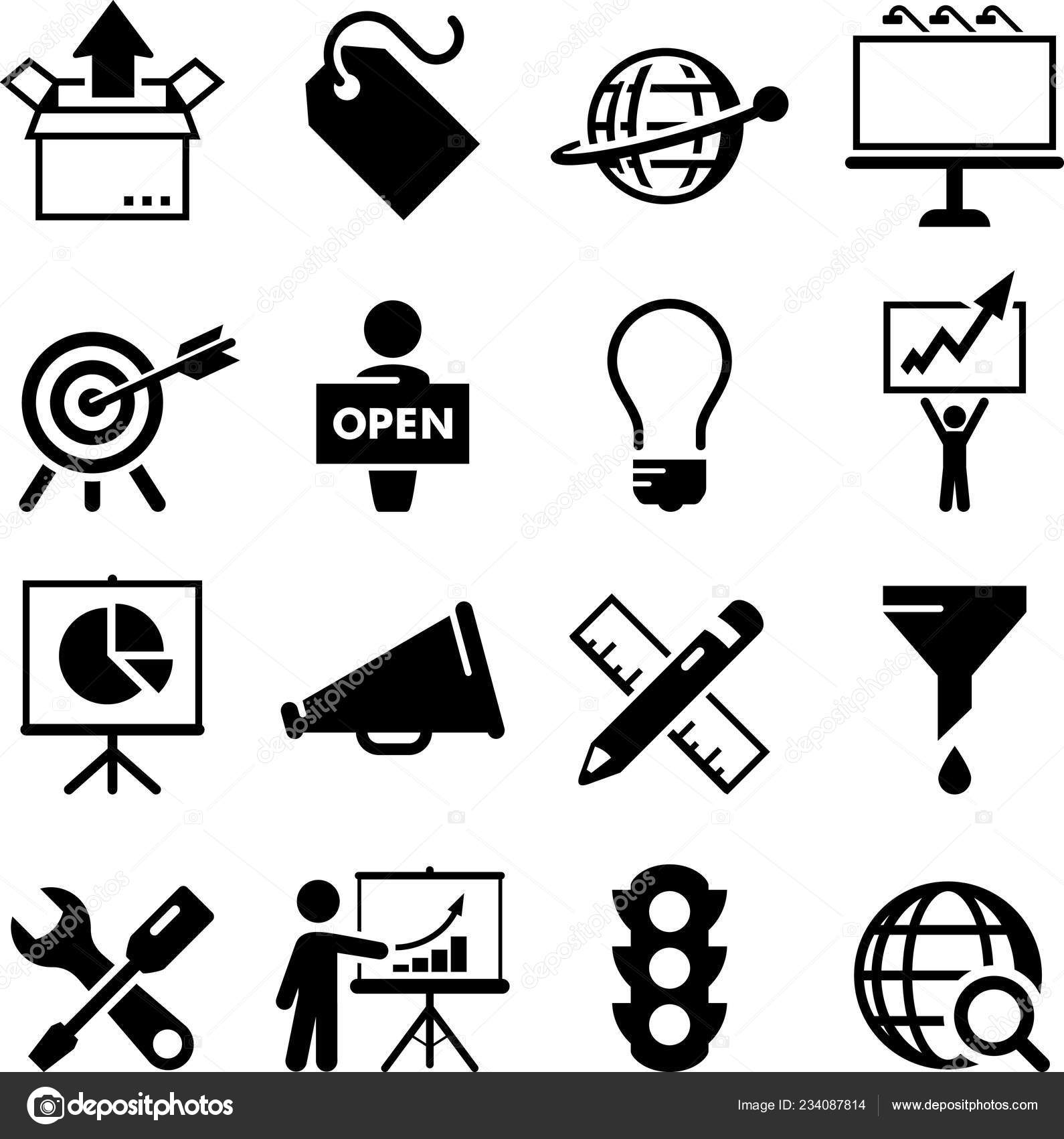 Branding Marketing Vector Icons Stock Vector Image by ©popicon #234087814