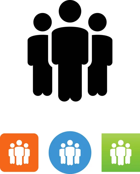 Three People Friends Teamwork Outline Icon Stock Vector by ©popicon ...