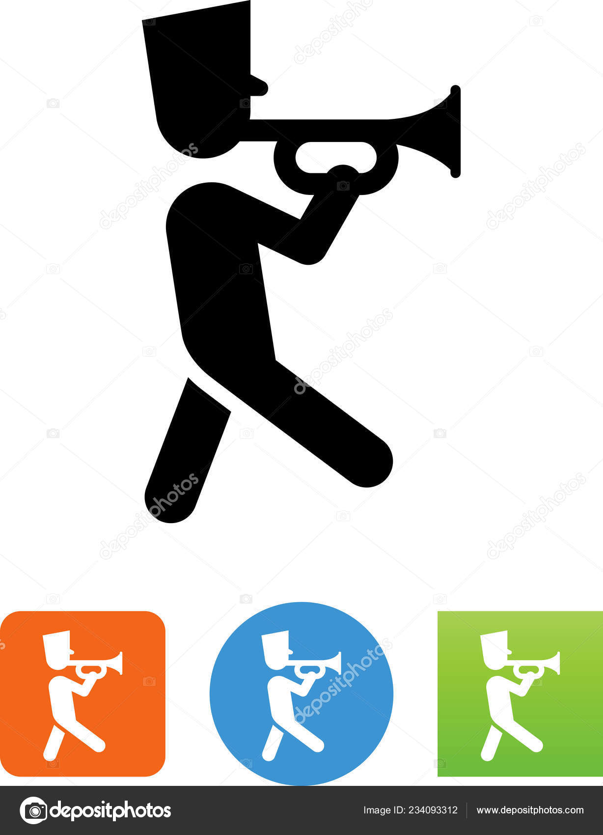 Trumpet Player Vector