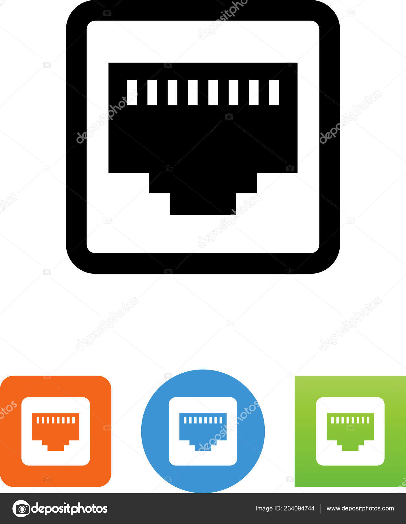 Icono Del Puerto Ethernet