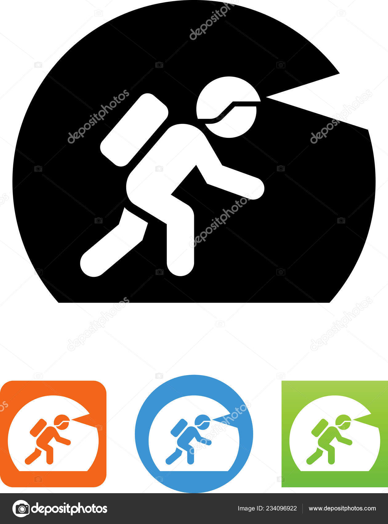 Person Exploring Cave Vector Icon Stock Vector Image by ©popicon #234096922