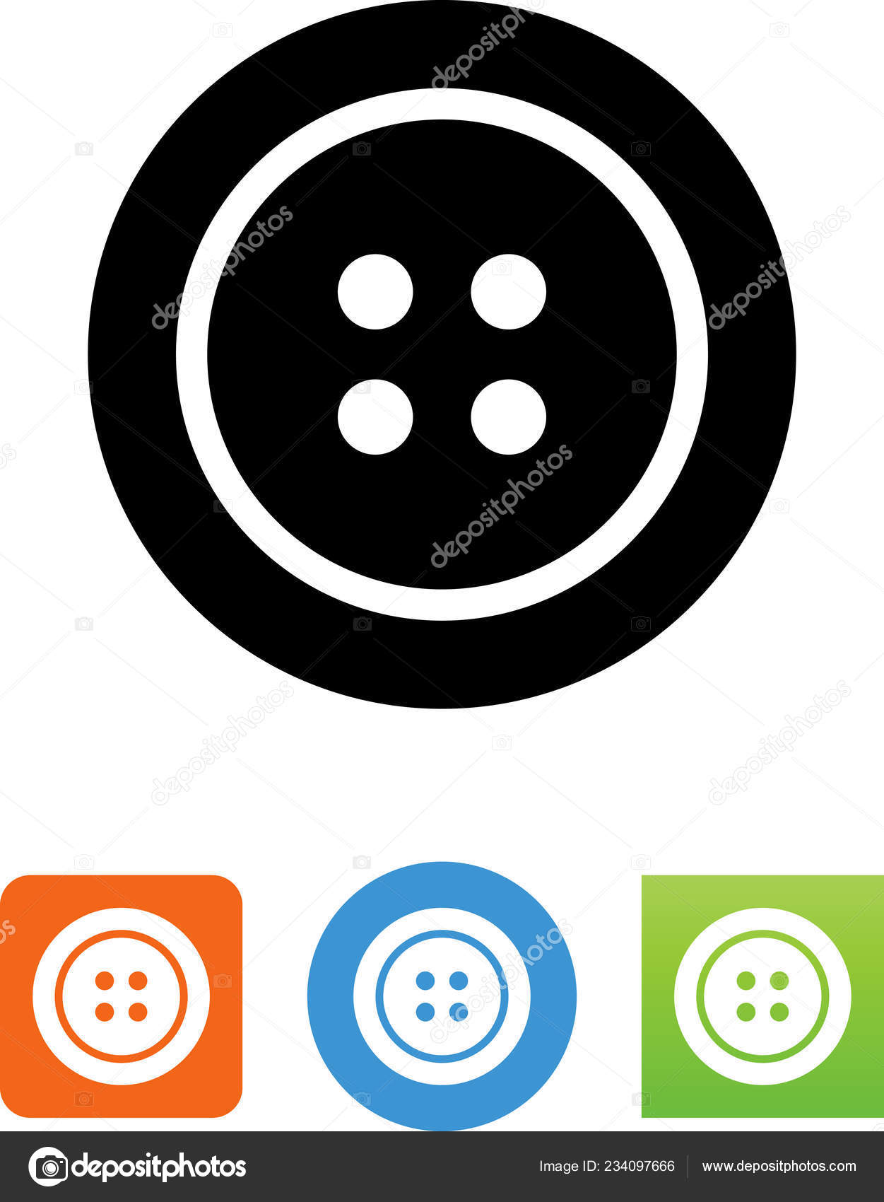 Clothes Button Clipart Icons