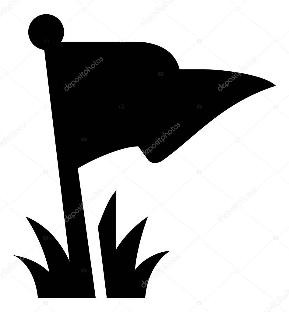 Bandera icono del vector banderín 2024