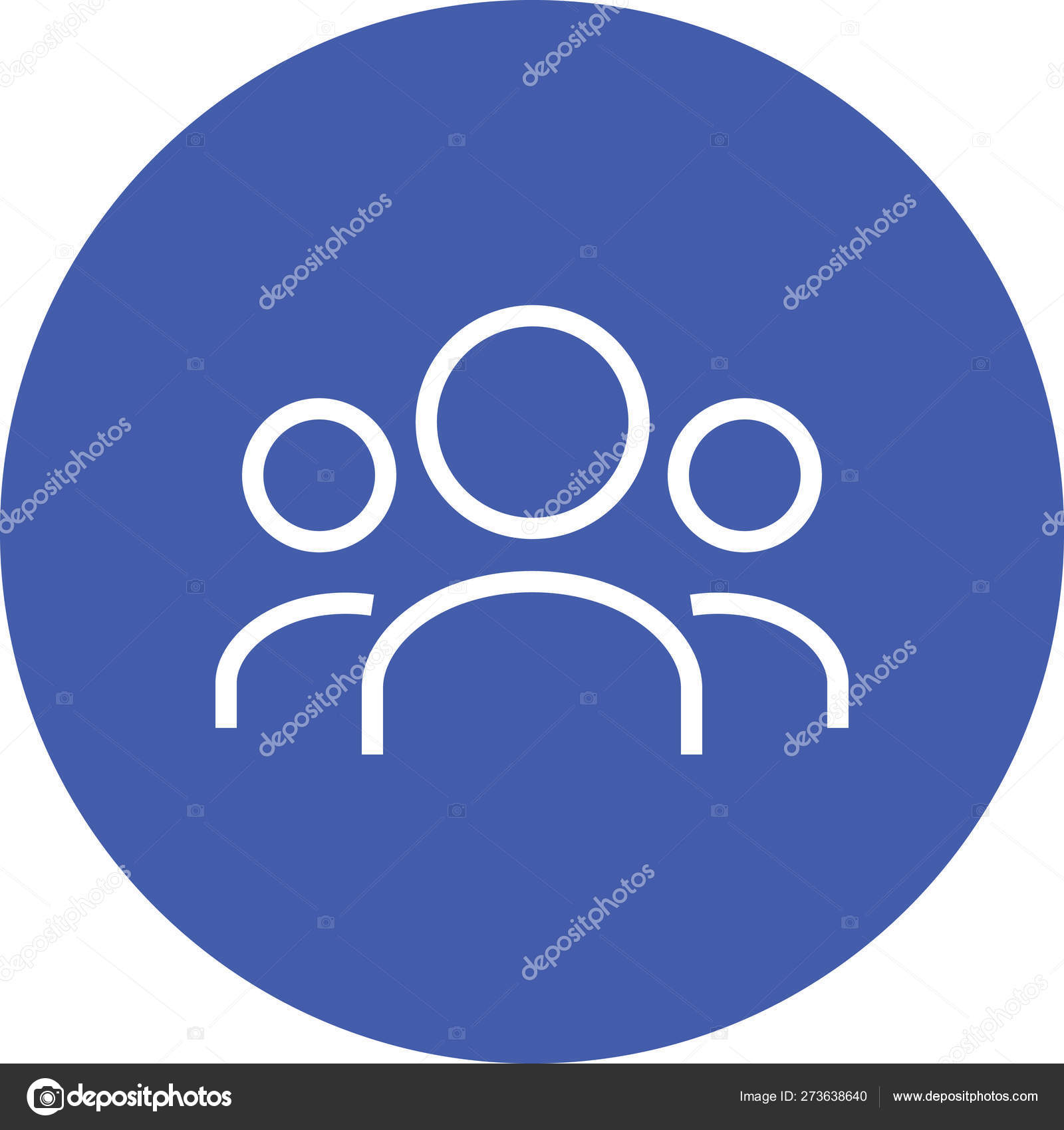 Three People Friends Teamwork Outline Icon Stock Vector by ©popicon ...