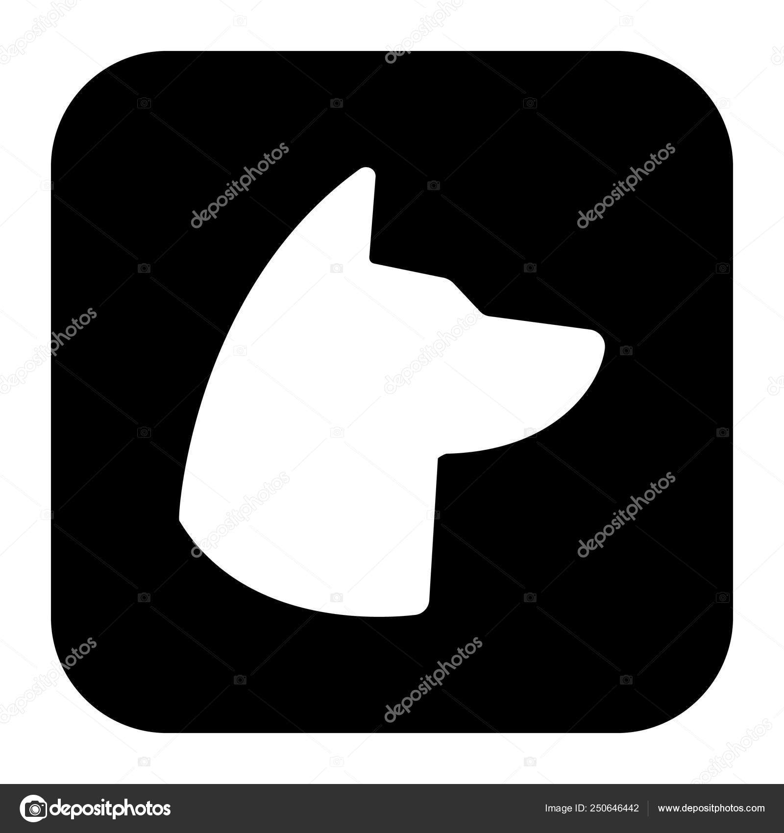 Dog Symbol Icon Square Flat Vector Art Design Color Circle — Stock ...