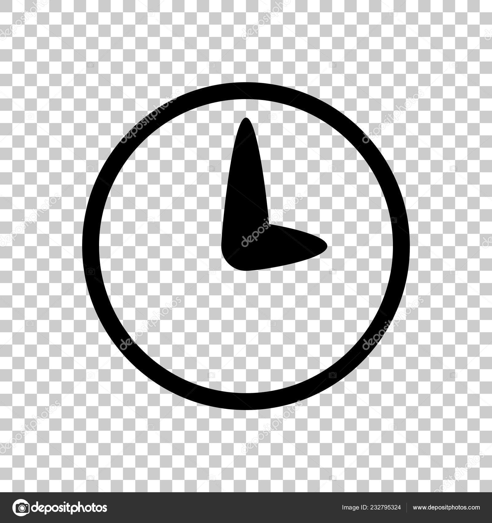 Simple Icon Clock Black Icon Transparent Background Stock Vector by ...