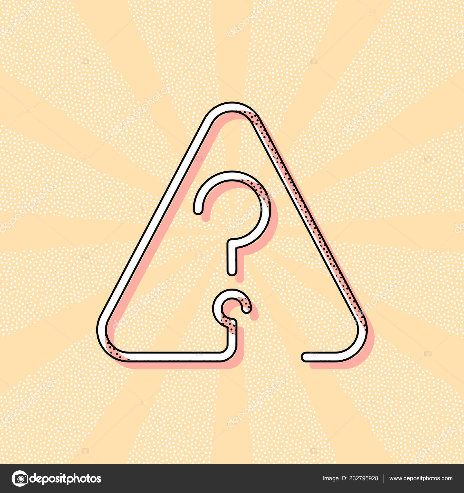 Question Mark Warning Triangle Linear Icon Thin Outline One Line Stock ...