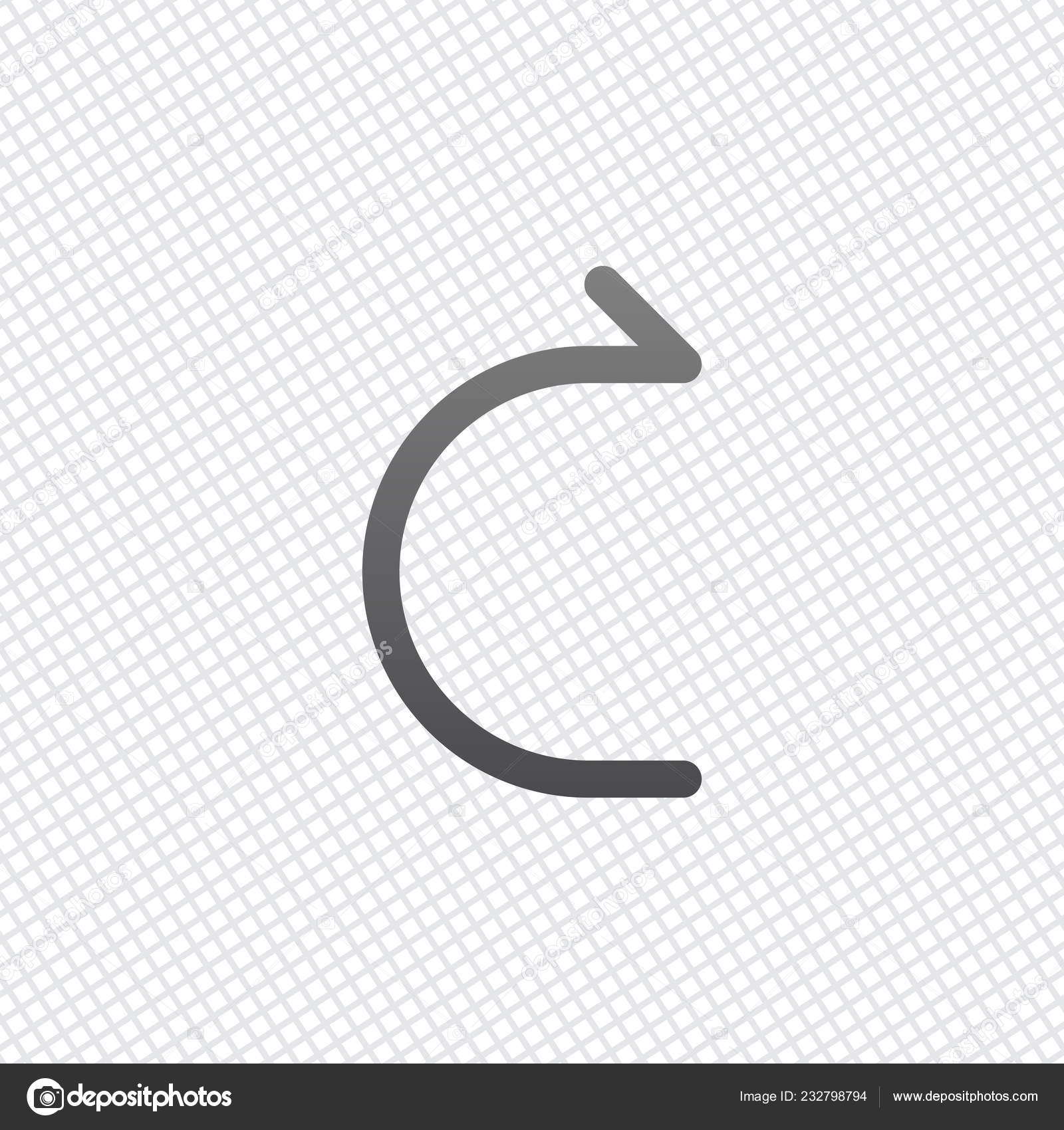 Simple Arrow Forward Linear Thin Outline Grid Background Stock Vector ...