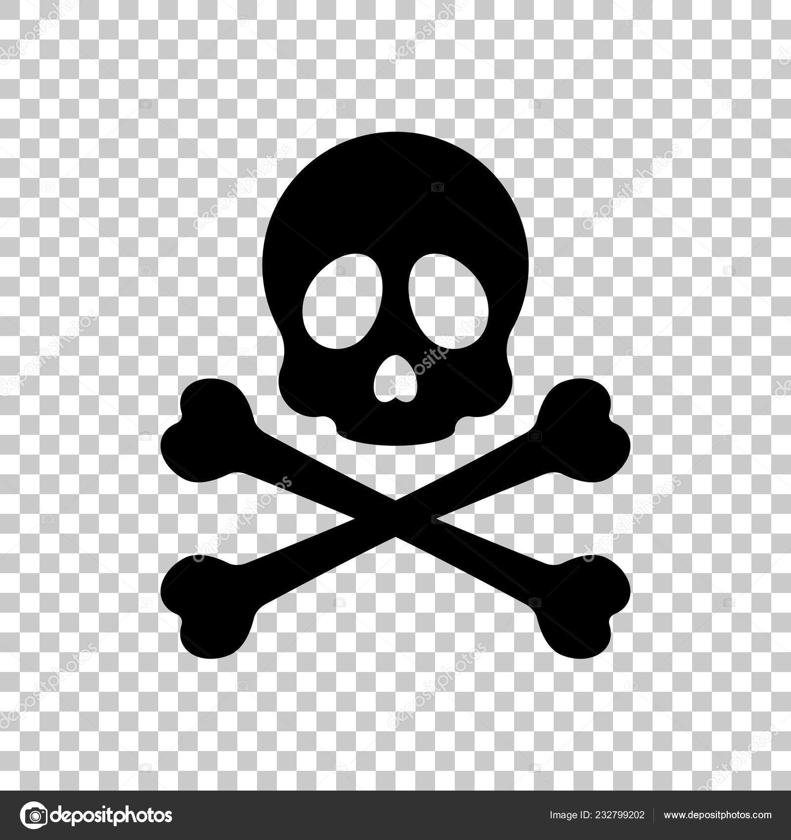 Kranie Krydsede Knogler Simpelt Ikon Gennemsigtig Baggrund Stock-vektor ...