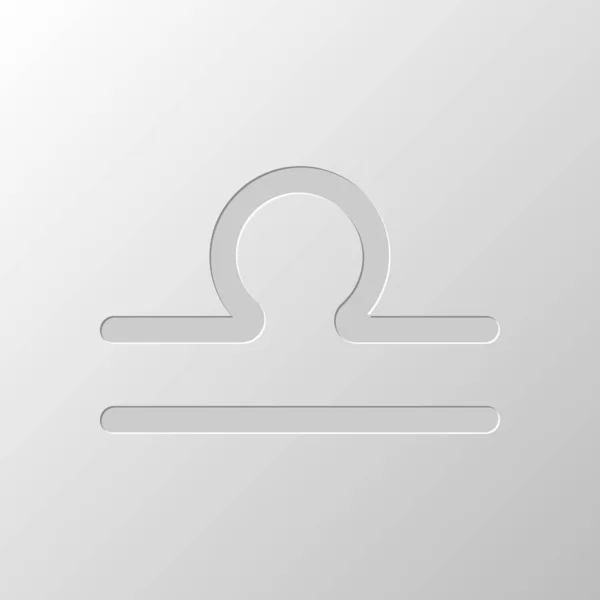 Astrological Sign Libra Simple Icon Paper Design Cutted Symbol Shadow ...