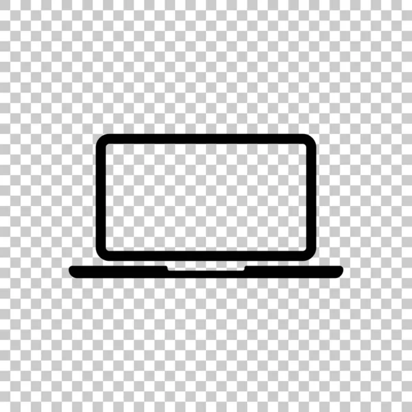 Laptop Notebook Computer Icon White Icon Shadow Transparent Background Stock Vector by ©fokas ...