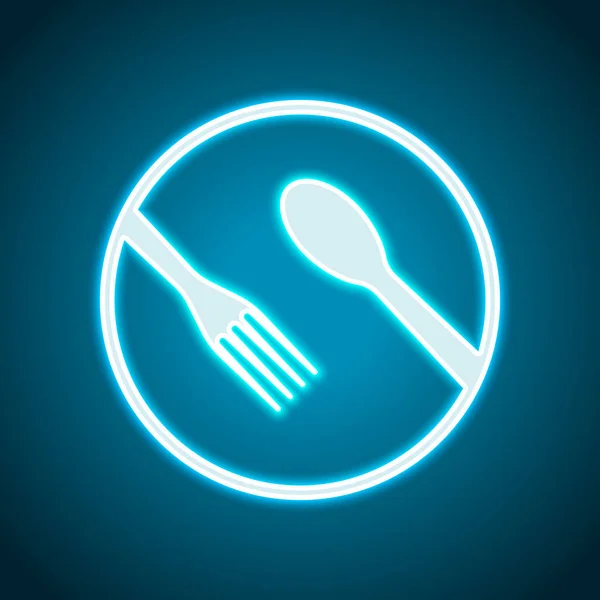 Food Tools Fork Spoon Set Neon Sign Casino Style Dark Stock Vector ...