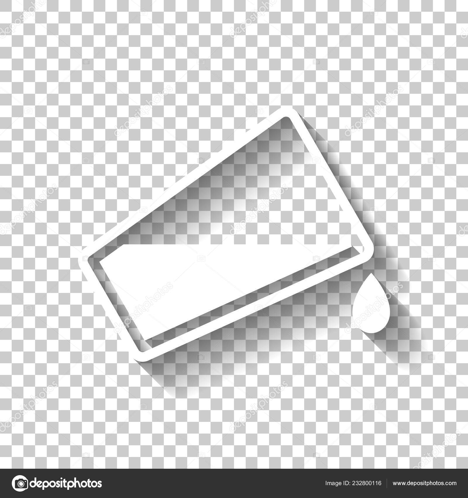Glass Flowing Water Icon White Icon Shadow Transparent Background Stock ...