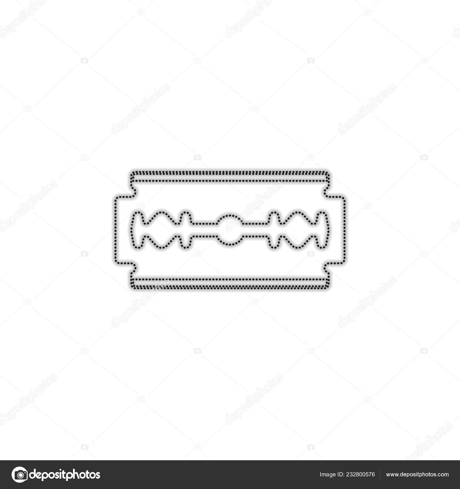 Blade Simple Silhouette Dotted Outline Silhouette Shadow White ...