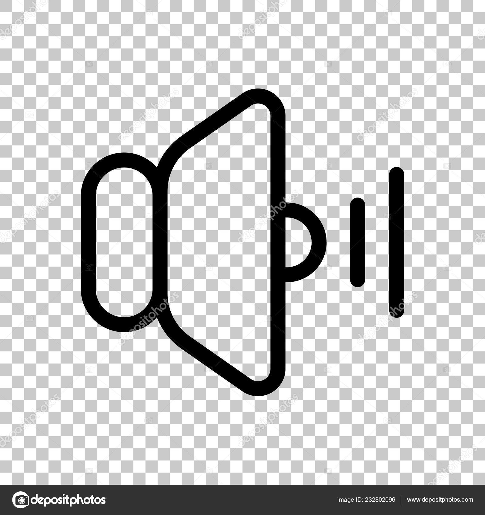 Volume Medium Icon Black Sumbol Transparent Background Stock Vector by ...