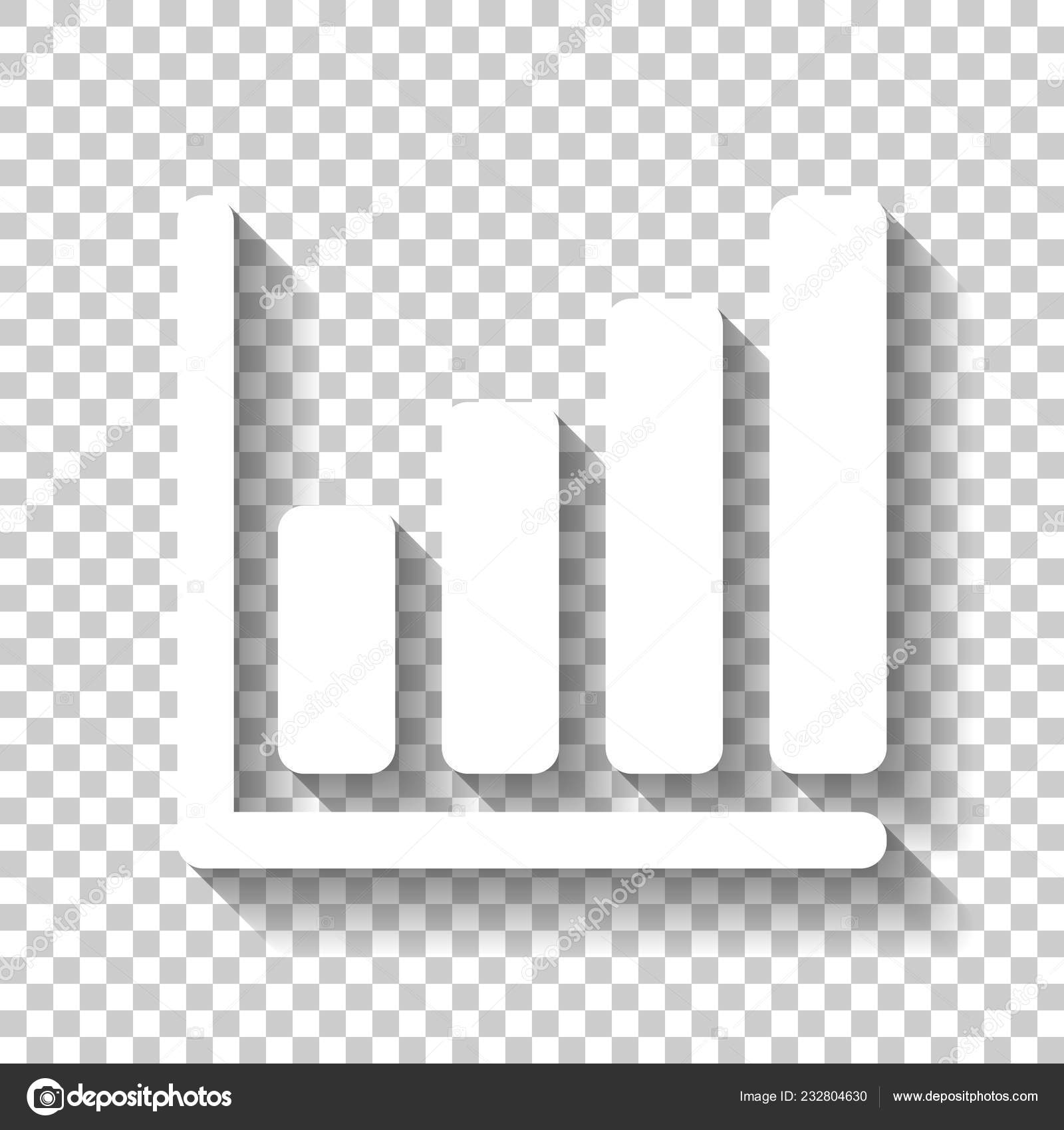 Growing Graph Line Icon White Icon Shadow Transparent Background Stock ...