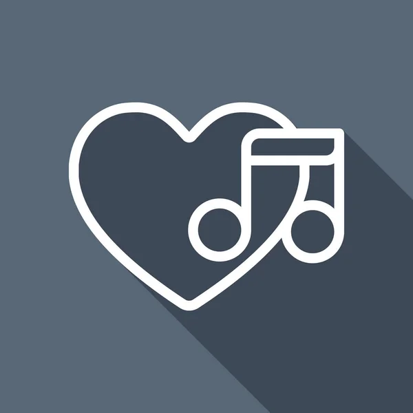 Heard Note Favourite Music Linear Icon Thin Outline Paper Style Stock ...