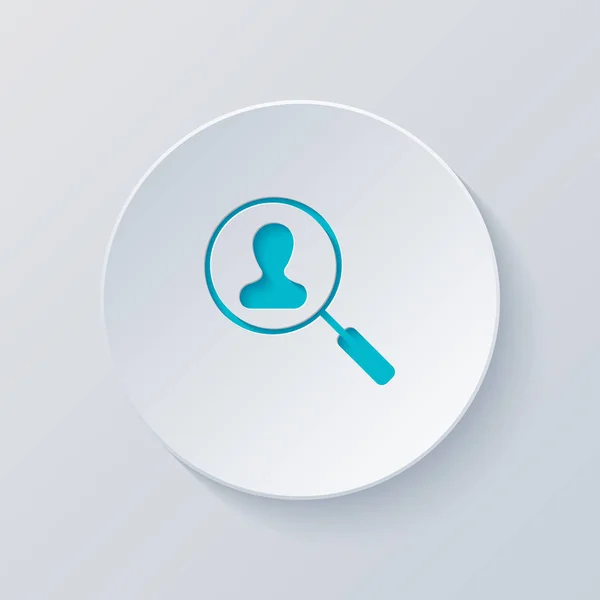 Human Resource Icon Person Symbol Magnifying Glass Search Profile ...